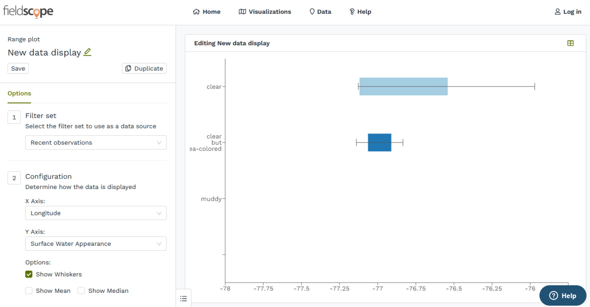 Customizing a Range Plot Data Display – BSCS Science Learning